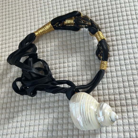 Accessories | Designer Ribbon Belt With Conch Seashell Clasp | Poshmark